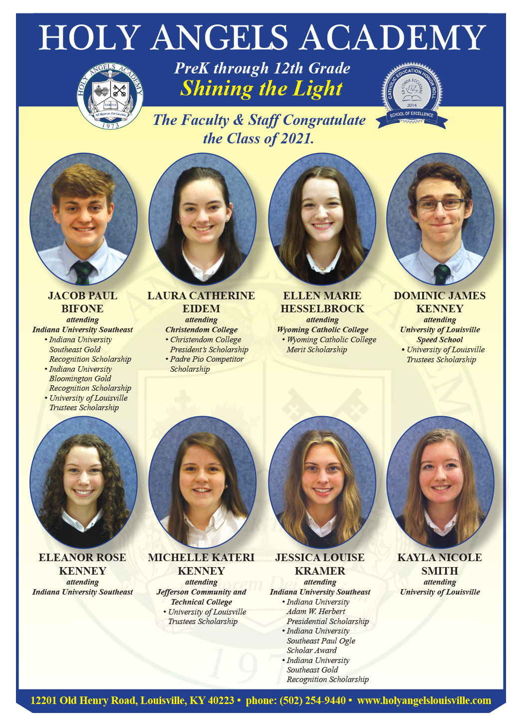 Holy Angels Academy Class of 2021 - The Record Newspaper