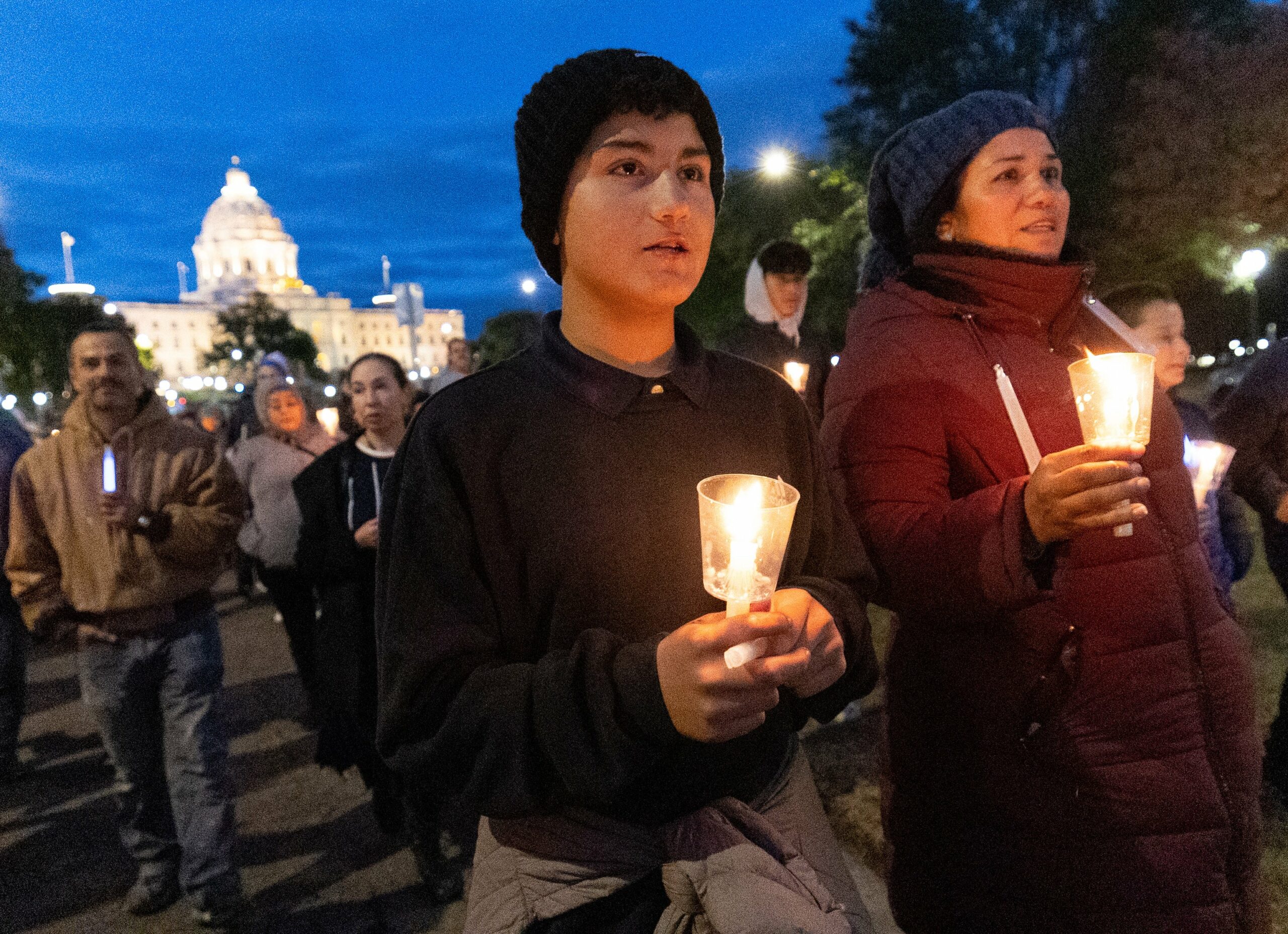 Rally participants gather near U.S. Capitol to pray rosary for the ...