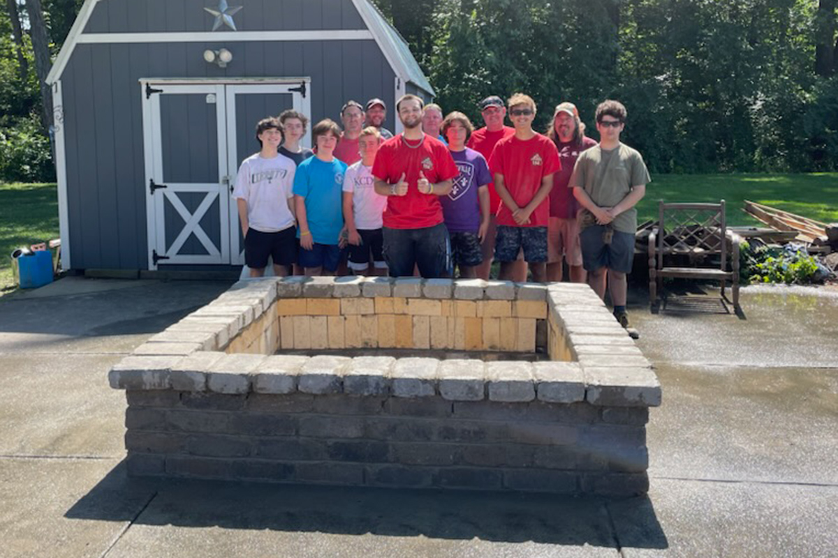 Student builds fire pit for Eagle Scout project - The Record Newspaper