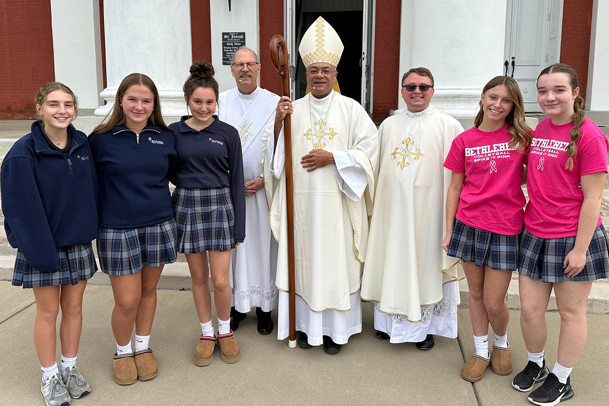Father Kirby Rust serves as the chaplain of his alma mater, Bethlehem ...