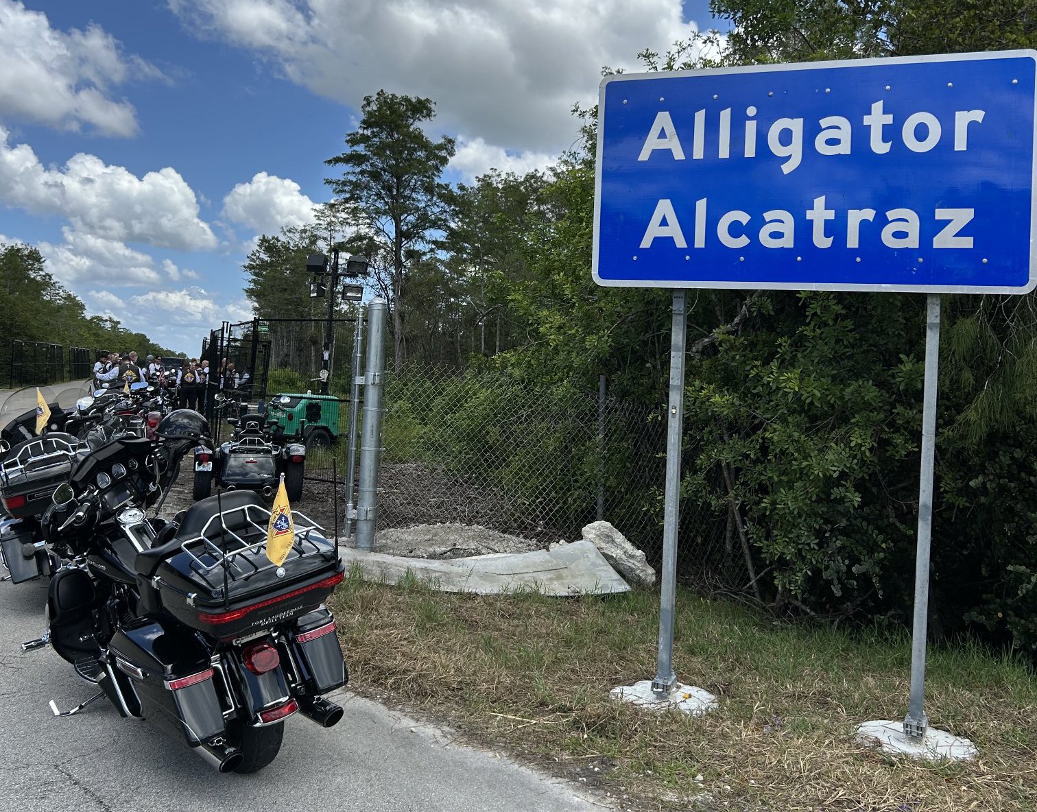 Archbishop Wenski leads Knights on Bikes to pray rosary at Alligator ...