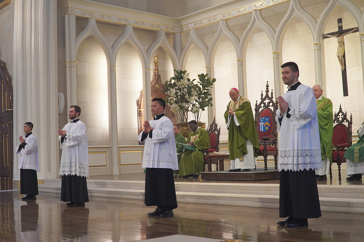 Four seminarians formally declare their intention to serve as priests ...